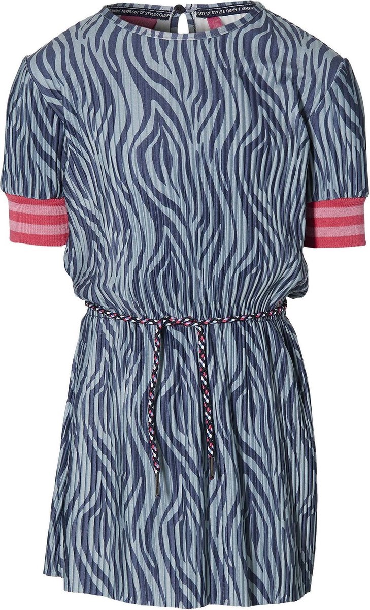 Quapi meisjes jurk korte mouwen Faria Dark Blue Animal | bol.com