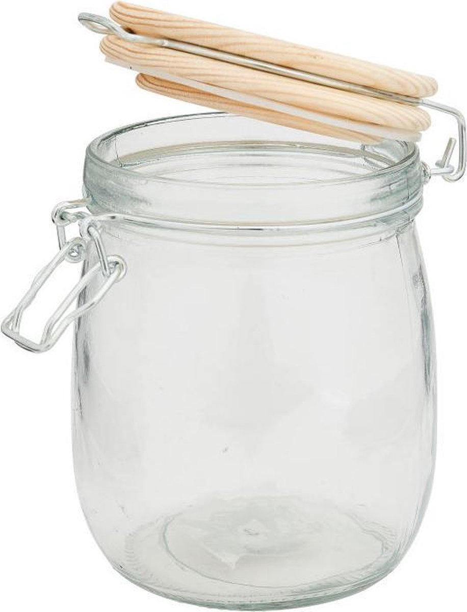 Gepersonaliseerde Weckpot - Met houten deksel - Met eigen tekst of ...