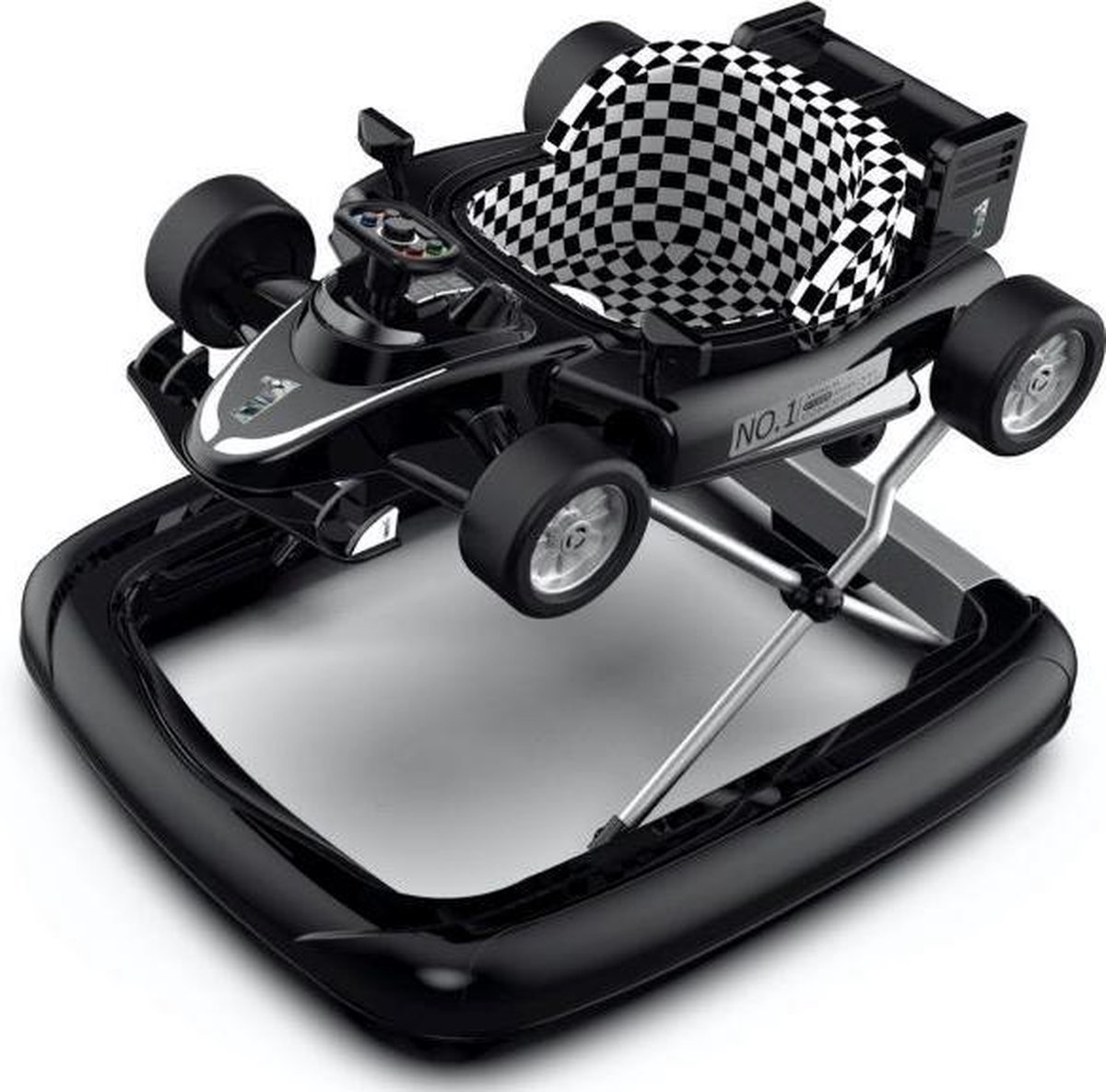 Tryco F1 Racer Loopstoel - 2-in-1 Loopstoel en Loopwagen - Zwart - Met ...