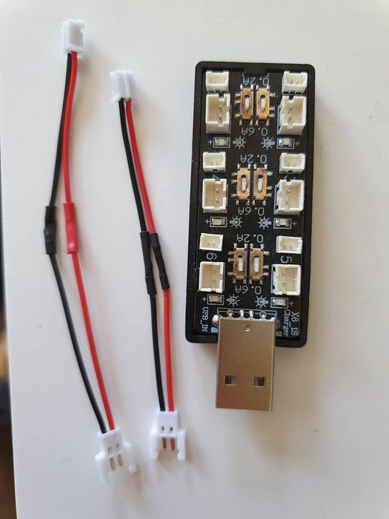 USB multi lipo charger 1S Micro Jst 1.25 JST-PH 2.0 met 2 LOSI ...