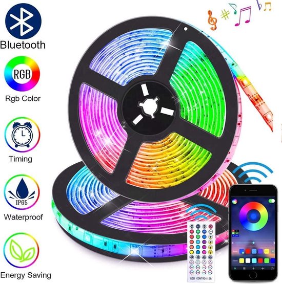 Smart Ledstrips 5M | Met afstandsbediening en App | 16 miljoen kleuren ...