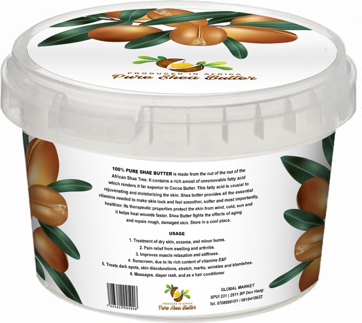 AFRICAN RAW NATURAL SHEA BUTTER 200 G | bol.com