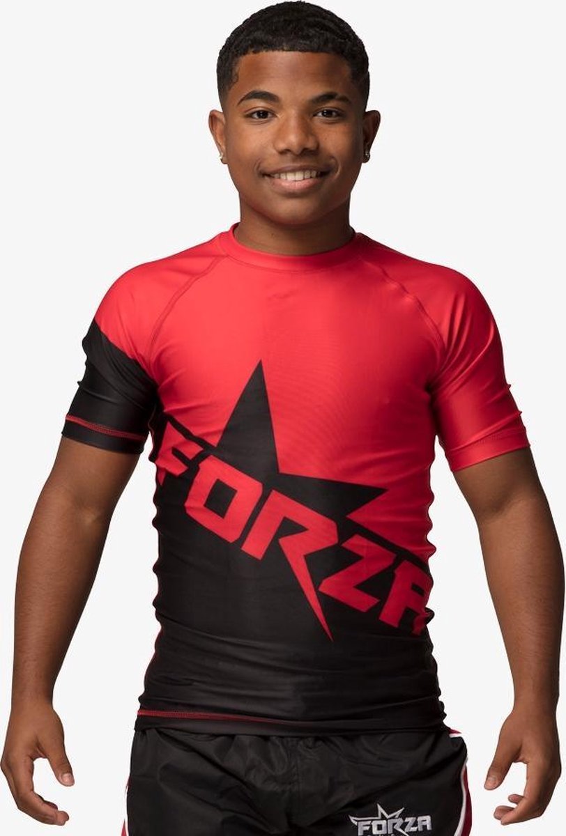 FORZA STAR RASH GUARD SUBLAMINATED - KORTE MOUWEN - ROOD/ZWART | bol.com
