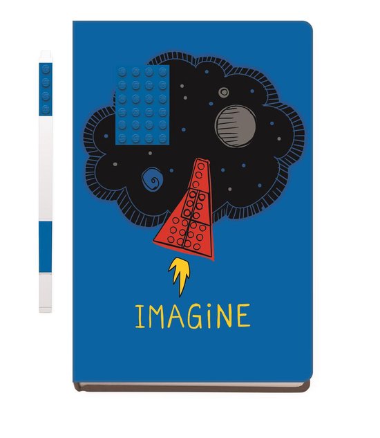 Lego Notebook "Imagine" with Blue Gel Pen | bol