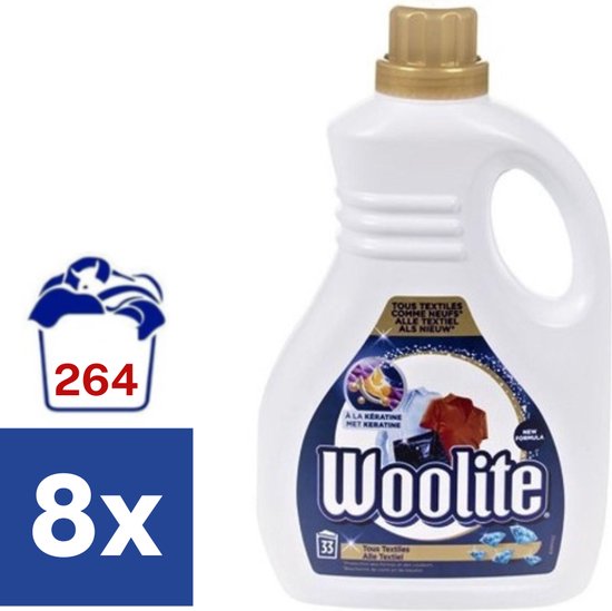 Woolite Alle textiel Vloeibaar Wasmiddel - 8 x 2 l (264 wasbeurten) | bol