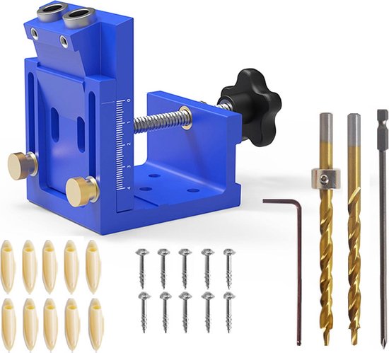 Zakgatmalset, Verstelbare Zakpluggatmal,Boormal Pocket Hole Jig ...
