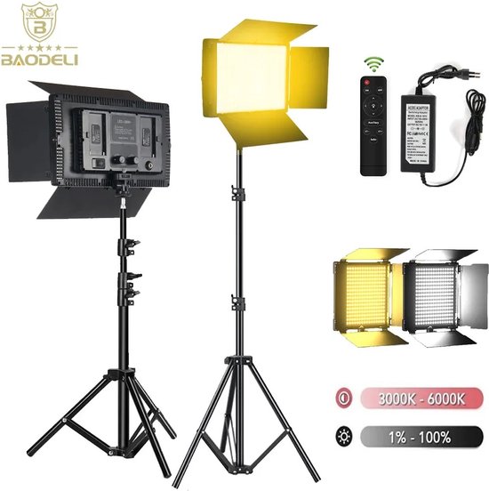 Led Lamp - Fotostudio - 40Watt - 3200K-5600K - 600 LED's - Paneel 21 x ...