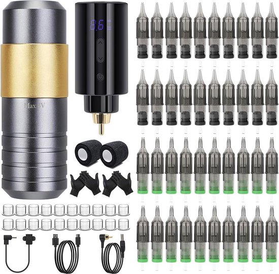 Premium Tattoo Machine met Accessoires - Tattoo Machines Draadloos ...