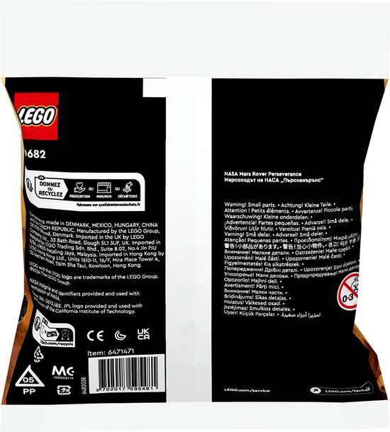 LEGO Technic 30682 - NASA Mars Rover Perseverance (polybag) | bol