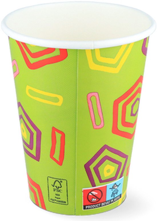 Milkshakebeker - Klein - 360ml - Ø90mm - 12oz - Groen - FSC®Mix ...