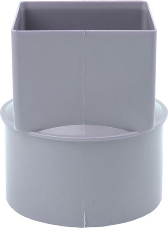 PVC Verloopstuks Vierkant 80 x 80 mm naar 110 mm Mof/verjonge Spie | bol