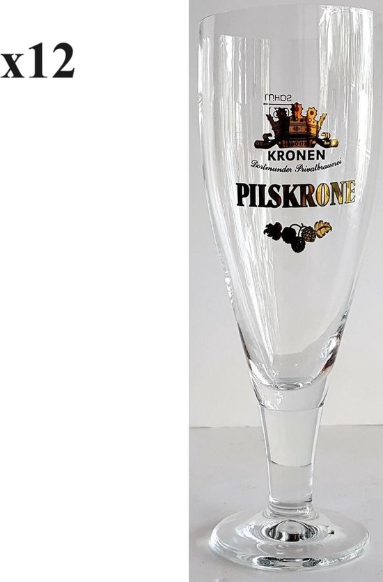 12x Pilskrone - Kronen - glas 0,3l - bierglazen - bier pokal bierglas | bol