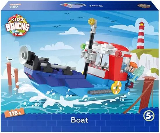 Jeu de construction bateau – Kids Bricks – 118 pièces / Bouwset boot ...