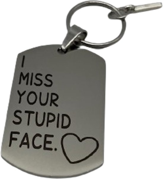 I Miss Your Stupid Face, Sleutelhanger, Sleutelbos, Liefde, Koppel ...