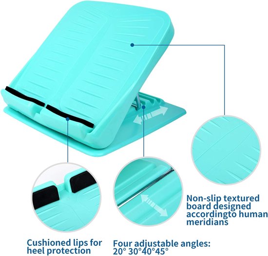Schuine plank, kuitrek, enkel- en voethellingsplank voor het rekken van ...