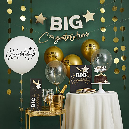 'BIG Congratulations' - Zwart & Goud | bol