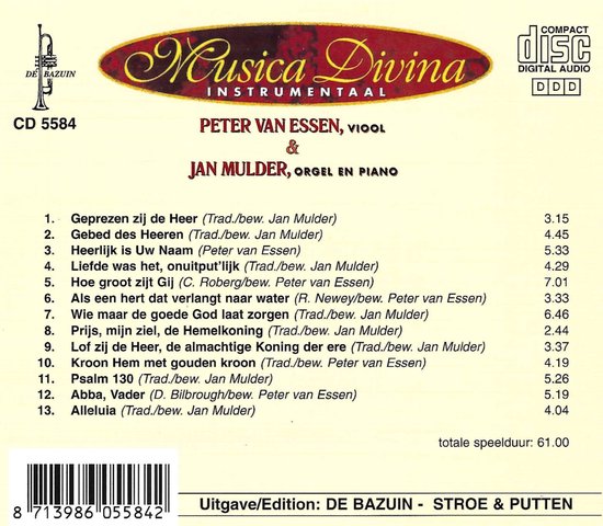 Peter van Essen & Jan Mulder - Musica Divina, Peter van Essen & Jan ...
