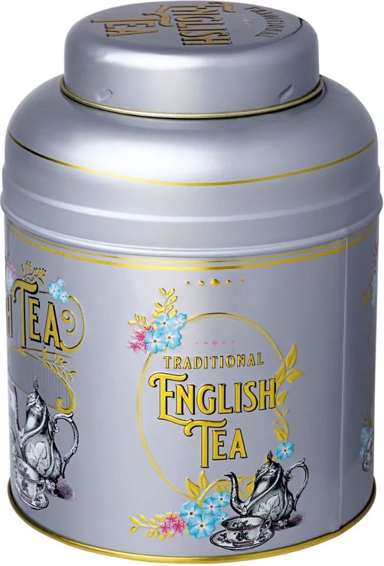New English Teas Zilver Vintage Victorian Theeblik met 80 theezakjes ...