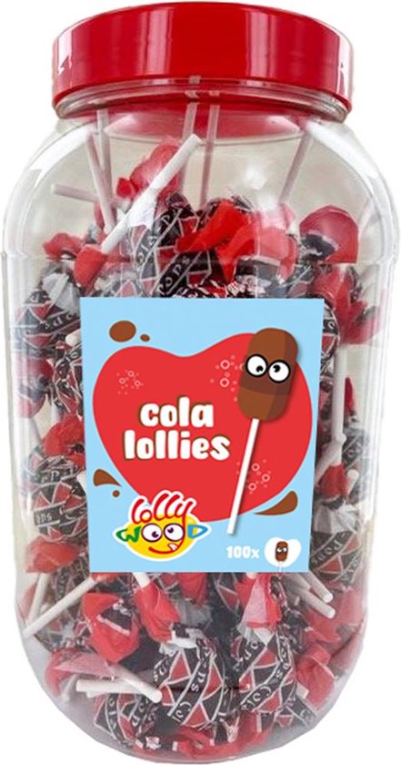 Lollywood Colaknotsen tubo 100 stuks - cola lollies - cola lolly Lemco ...