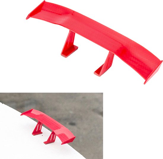 Grappige Mini Auto Spoiler - Rood Carbon Look - Universeel Fun ...