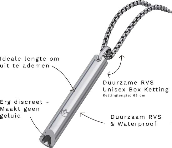 Calmind Aura [incl. E-book] - Royal Silver - Anti Rook Ketting ...