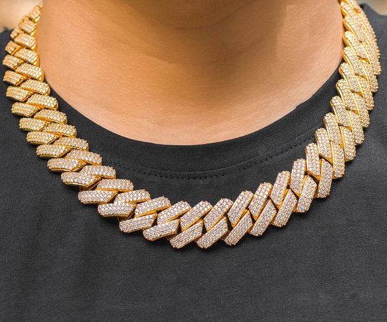 Gold Cuban Chain [GOUD] - Cuban Ketting - 15mm - 20 inch / 50 cm l ICED ...
