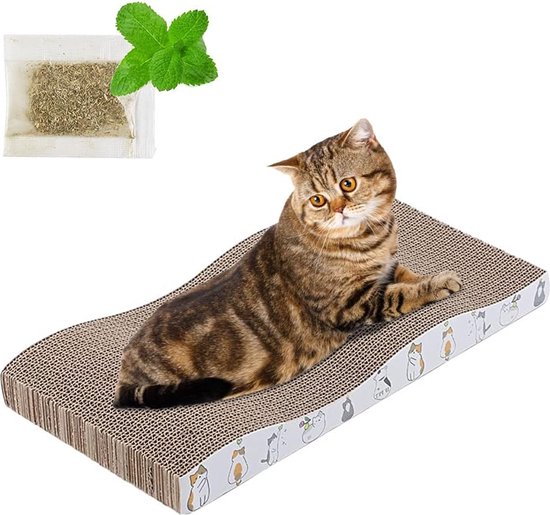 Cat Scratch Pad met Catnip, Dubbelzijdig Duurzaam Ontwerp Scratch Pad voor Katten... | bol