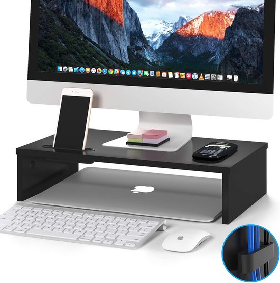 Monitorstandaard verhoger, metalen computerstandaard - Dual Monitor ...