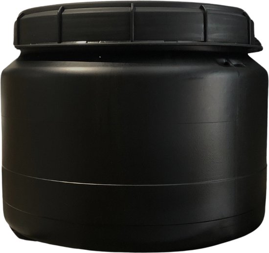 Voerton 25 liter Zwart - Waterkluis - Schroefdeksel - Luchtdicht ...
