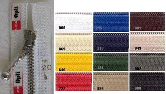 Opti rits M40 Vossestaart loper 18cm kleur 215 blauw | bol