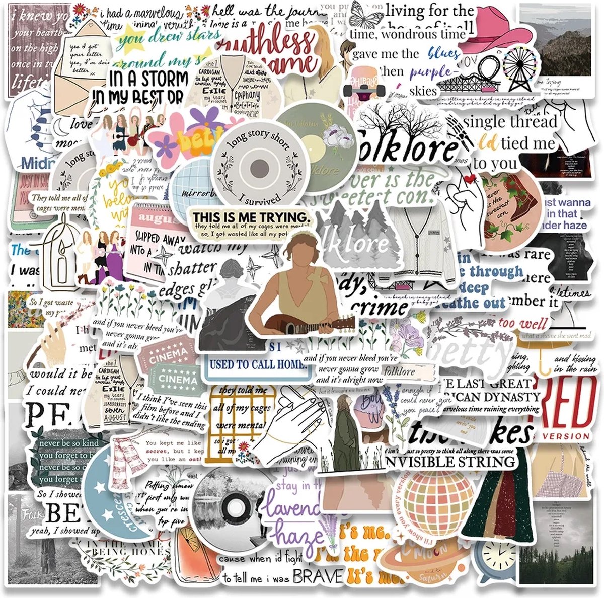 Taylor Swift Stickermix - 50 Stuks | Laptop | Ereader | Bullet Journal ...