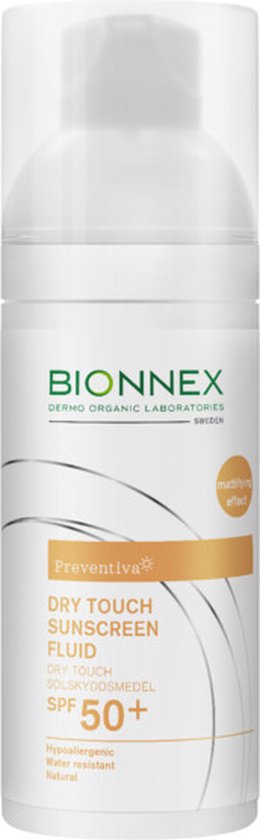 2x Bionnex Preventia Dry Touch Zonnebrand Fluide SPF 50+ 50 ml | bol