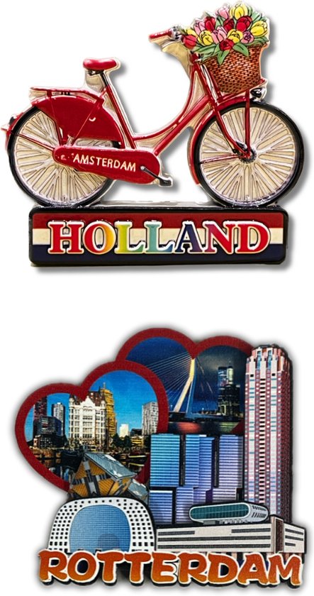 Koelkastmagneten Set: Rotterdam, Holland - 2 stuks - Typische Souvenirs ...