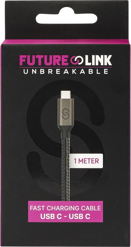 Future Link Unbreakable USB-C naar USB-C Kabel - 1 Meter | bol