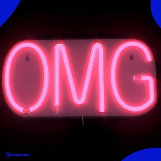 Neon Lamp - OMG - Incl. Ophanghaakjes - Neon Sign - Neon Verlichting ...