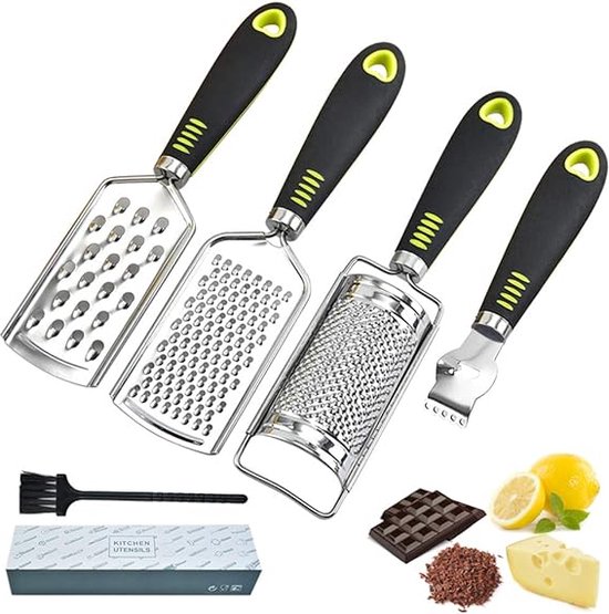 Kaas Rasp Zester voor Home Keuken Set van 4, Nootmuskaat Citroen Rasp ...
