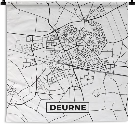 Wandkleed - Wanddoek - Plattegrond - Deurne - Kaart - Stadskaart ...