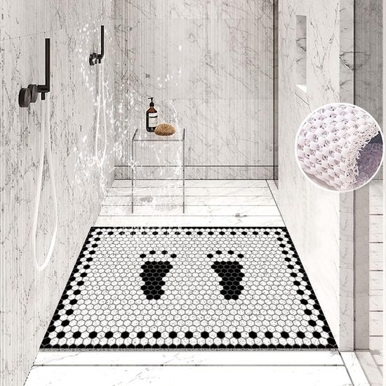 Douchemat, antislip, zacht comfort, veilige badmat met afvoergaten, pvc ...