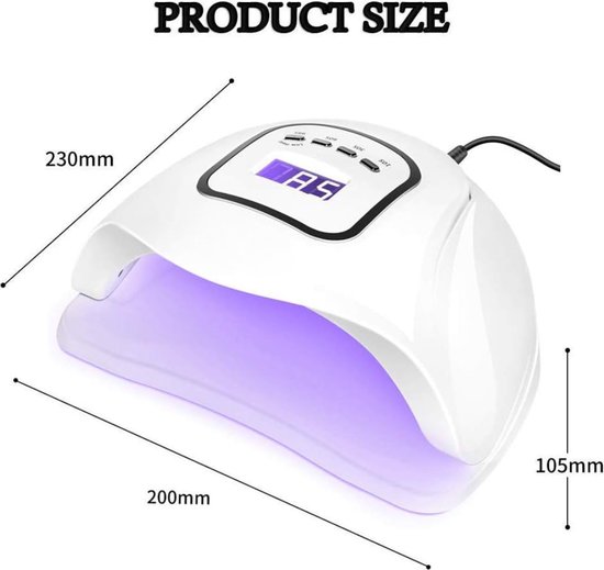 Equivera Nagellamp - UV Lamp voor Nagels - Gellak - Polygel - Krachtige ...
