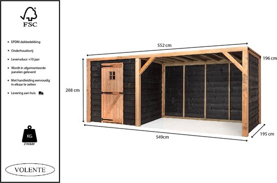 Tuinberging Hidde - Tuinschuur - Fietsenstalling - Tuinkast - Schuur in ...
