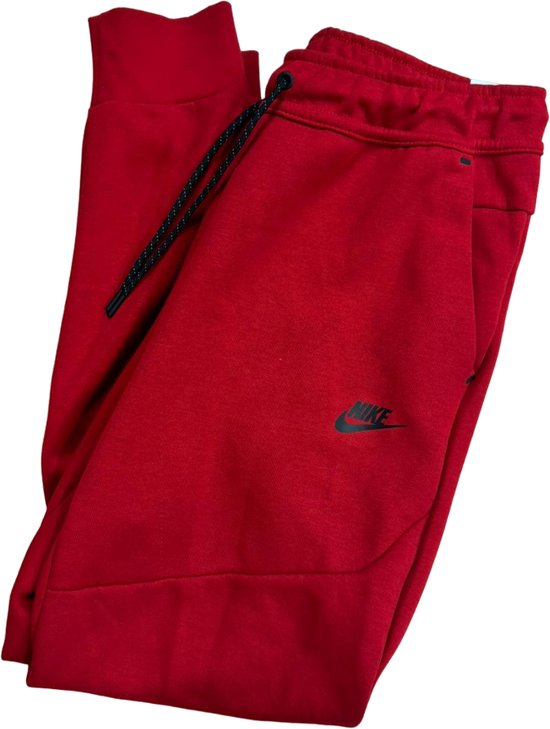 Nike Tech broek - Zwart/Rood - Maat M | bol