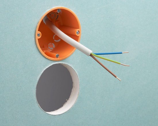 wanddoos inbouw - 60 mm diep - oranje - 10 stuks - Ø 68 mm freesgat ...