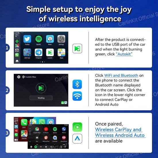CarlinKit 8G + 128G Android 13 CarPlay TV AI Box Ultra QCM6125 8-Cores ...