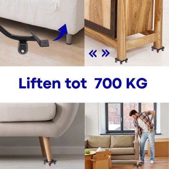Moeve Meubelroller - Meubeltransporter voor zware meubels - 700 kg - 9 ...