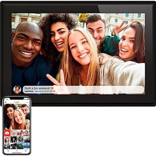Digitale fotolijst - Met WiFi - 10 inch - 16 GB Intern Geheugen - Zwart ...