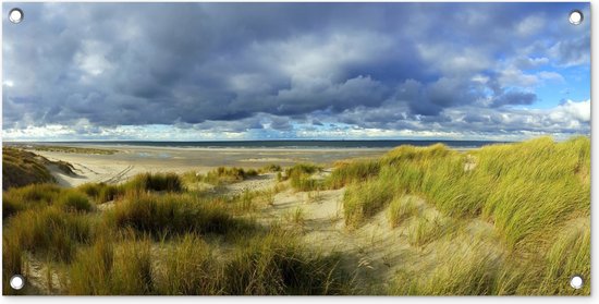 Tuinposter Noordzee - Vlieland - Duinen - 80x40 cm - Wanddecoratie Buiten - Tuinposter... | bol