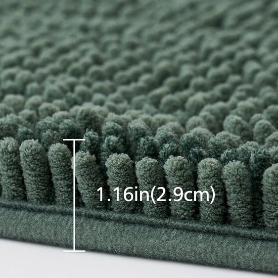 Badmat, antislip, absorberend, chenillemat, antislip, wasbaar, 60 x 90 ...