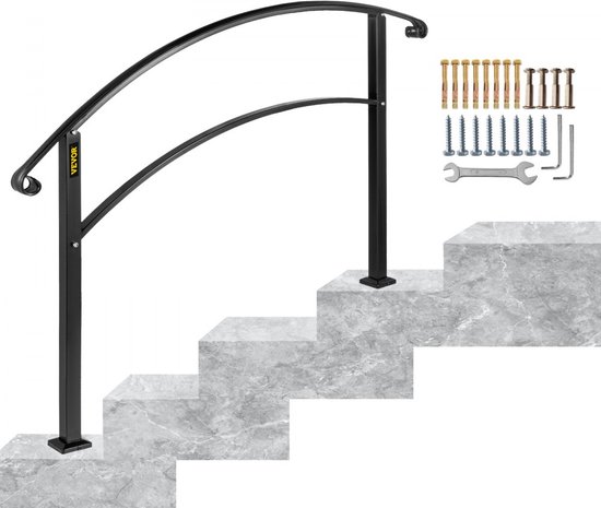 Balustrade Trap Smeedijzeren Leuning 3-4 Treden Trap Leuning 47,5 cm ...