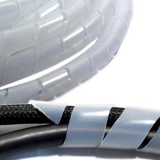 Flexibele Spiraal Kabelslang 20mm Wit 3 Meter Lang | bol