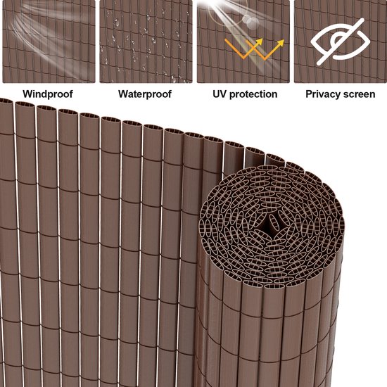 Balkonscherm PVC Tuinscherm Hekwerk voor Buiten Balkonbekleding van PVC ...